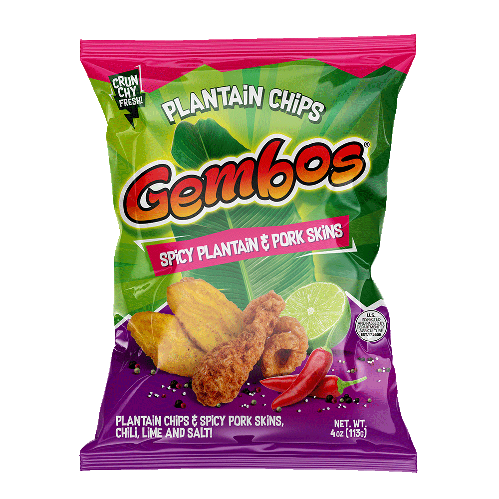Gembos Chips: Pork Skin and Plantain Chips 113g – De Mi País Catálogo